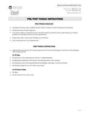 Pre & Post Instructions | Dr Monica Scheel Dermatology, Kailua-Kona, HI